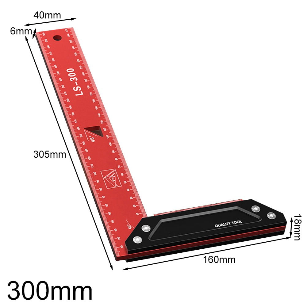 BTOER Angle Measuring Ruler Carpenter Square 45/90 Degrees for ...