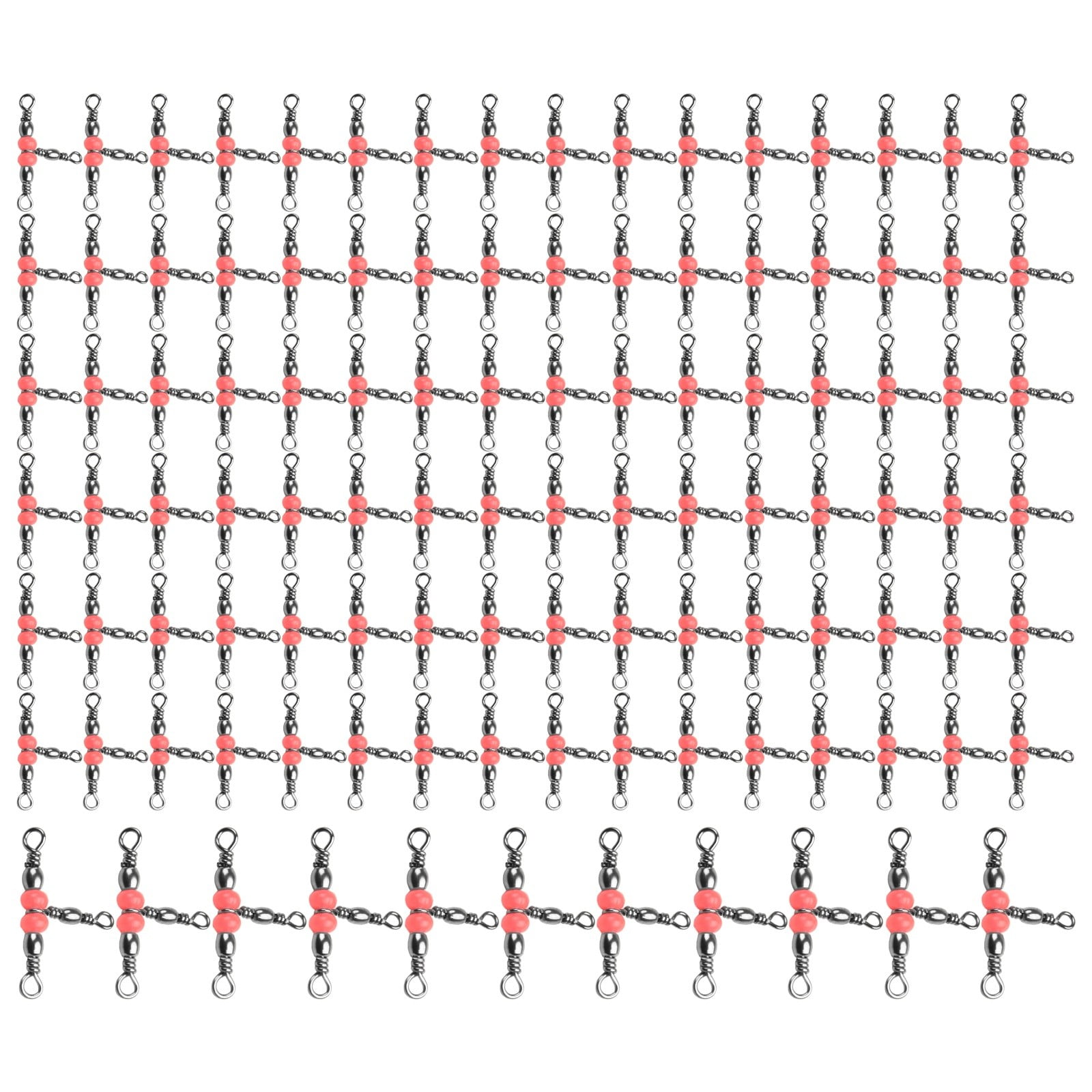 BTOER Camouflaged 3 Way T Shaped Fishing Swivel Brass Triple Connector ...