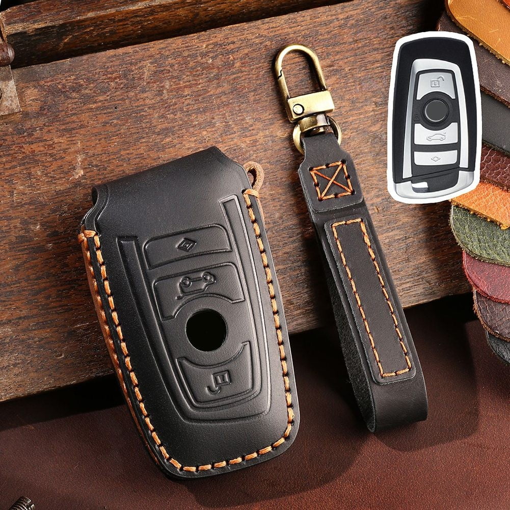 BTOER Car Leather Key Case Cover For BMW F20 F30 F10 F18 F22 F01 X3 X4 ...