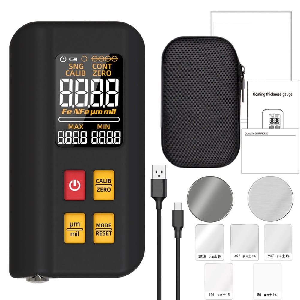 BTOER Car Paint Gauge, Coating Thickness Gauge Measuring Paint Coating ...