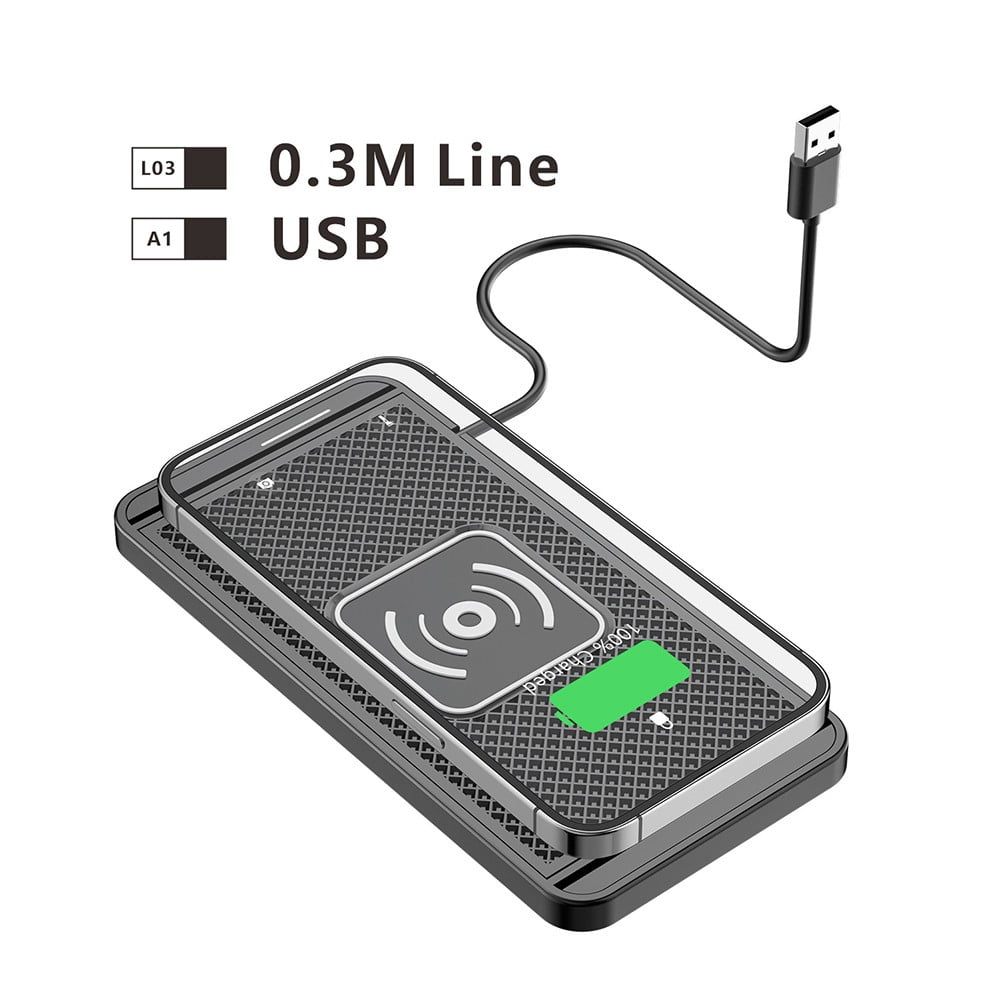 BTOER Car Wireless Charging Pad Non Slip Fast Charger 15W Can Be ...