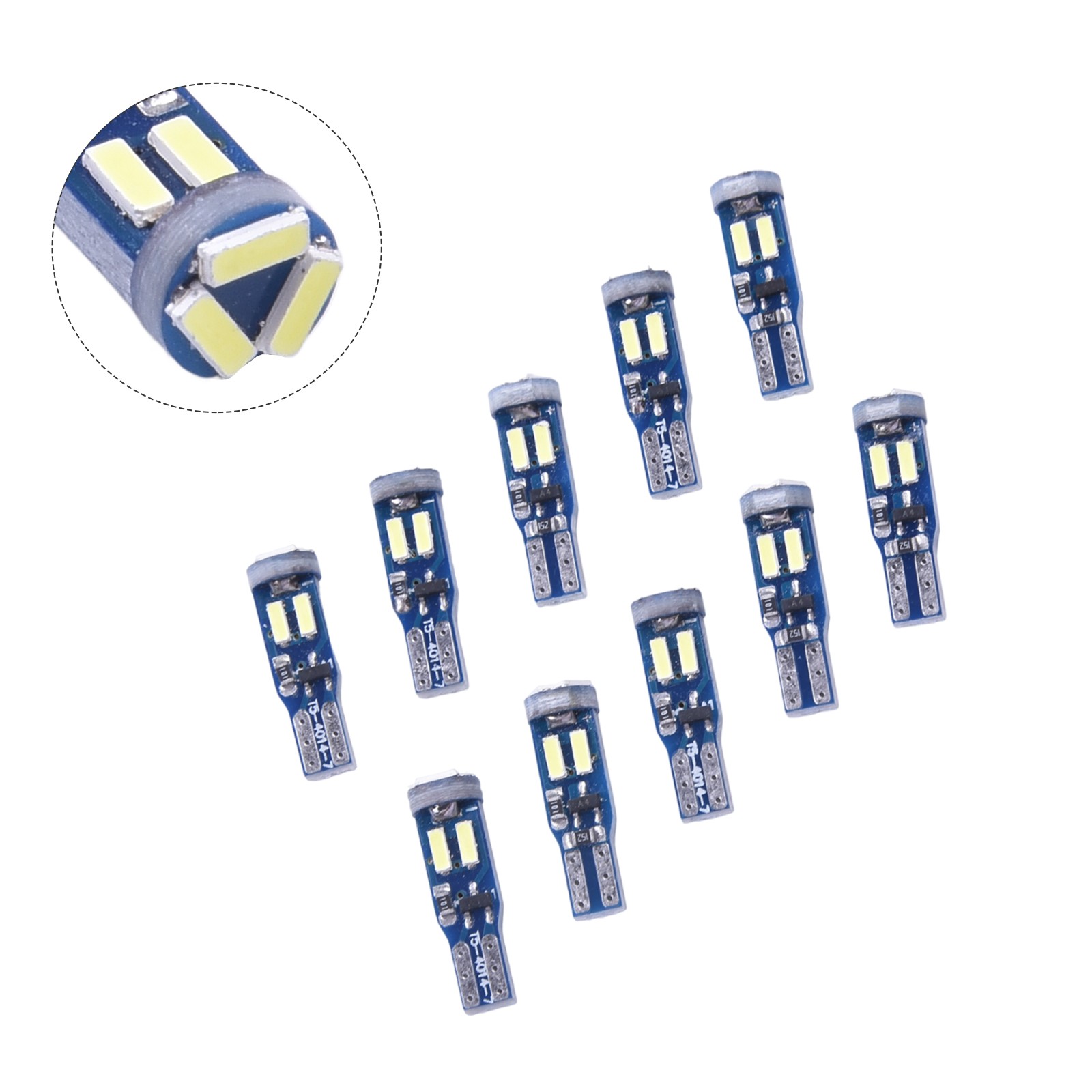 BTOER Car dashboard light T5 4014 7SMDdashboard display light car LED bulb 10*Bulbs - Walmart.com