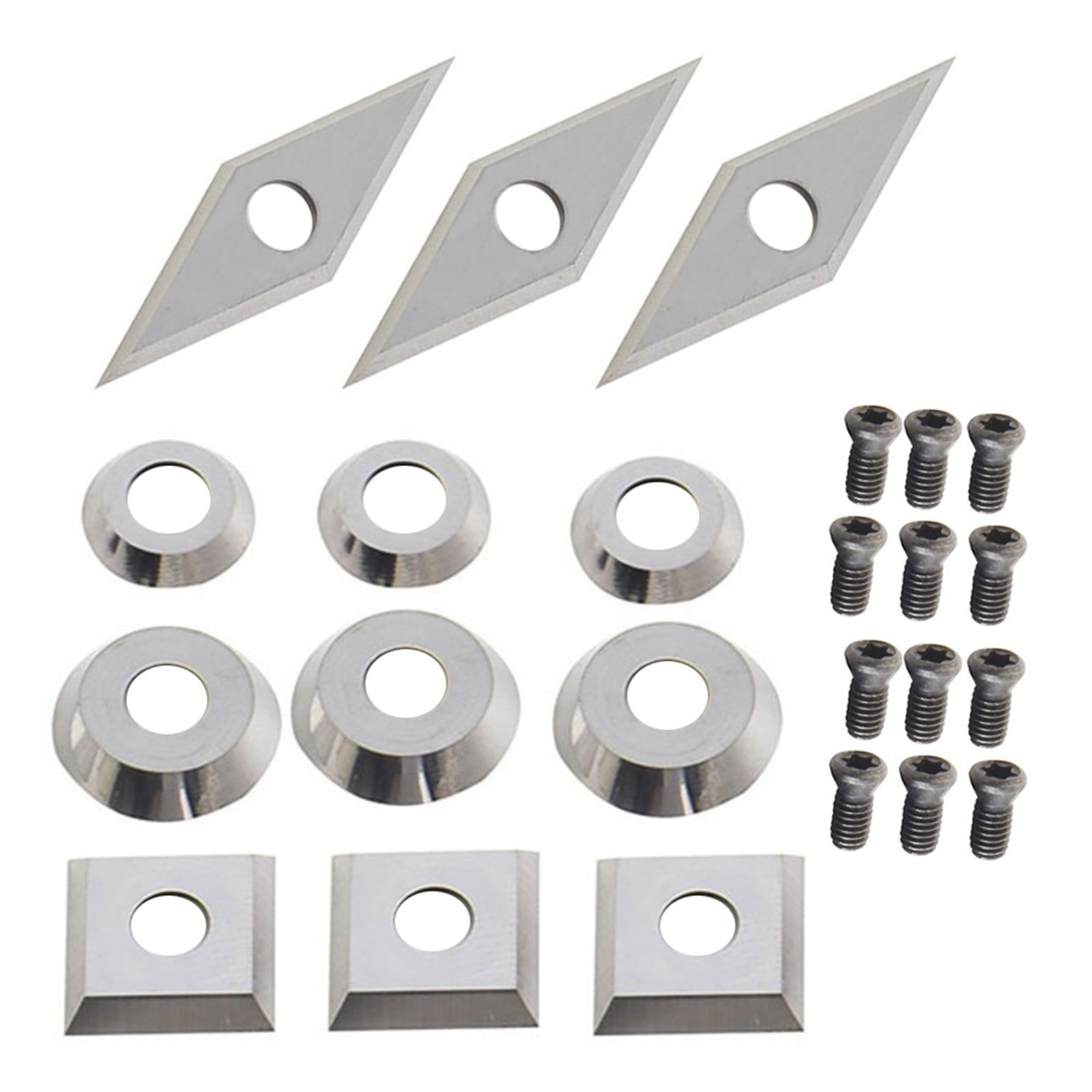 BTOER Carbide Cutters Inserts Set Lathe Turning Tools Tungsten Carbide ...