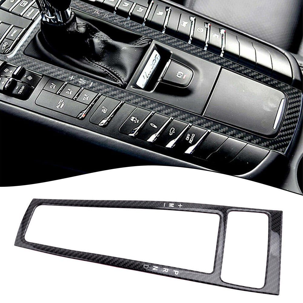 BTOER Carbon Fiber Gear Shift Frame Panel Cover Trim For Macan 2014 ...