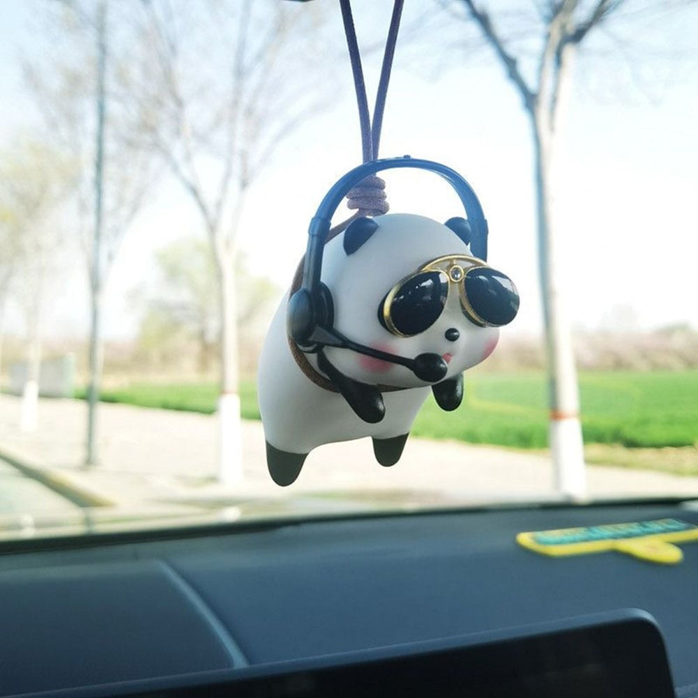 BTOER Cute Panda/Pig Car Pendant Auto Rearview Mirror Pendants ...