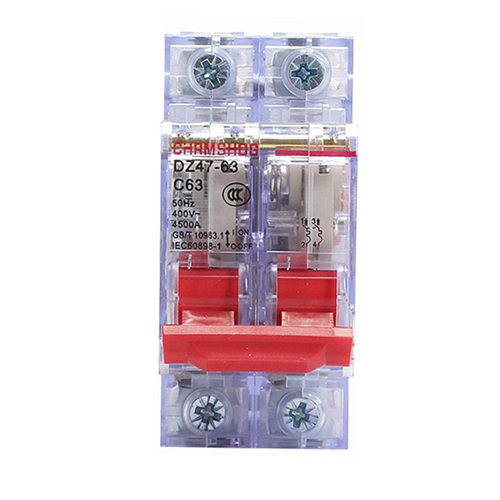 BTOER DC Circuit Breaker 500V 2 Pole Double 2P MCB Solar PV10/16/20/25/32/40/50/63 Amp - Walmart.com