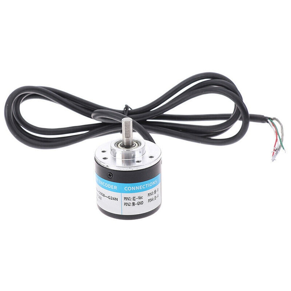 BTOER DC5-24V Incremental Optical Rotary Encoder Solid Shaft 3‑Phase ...