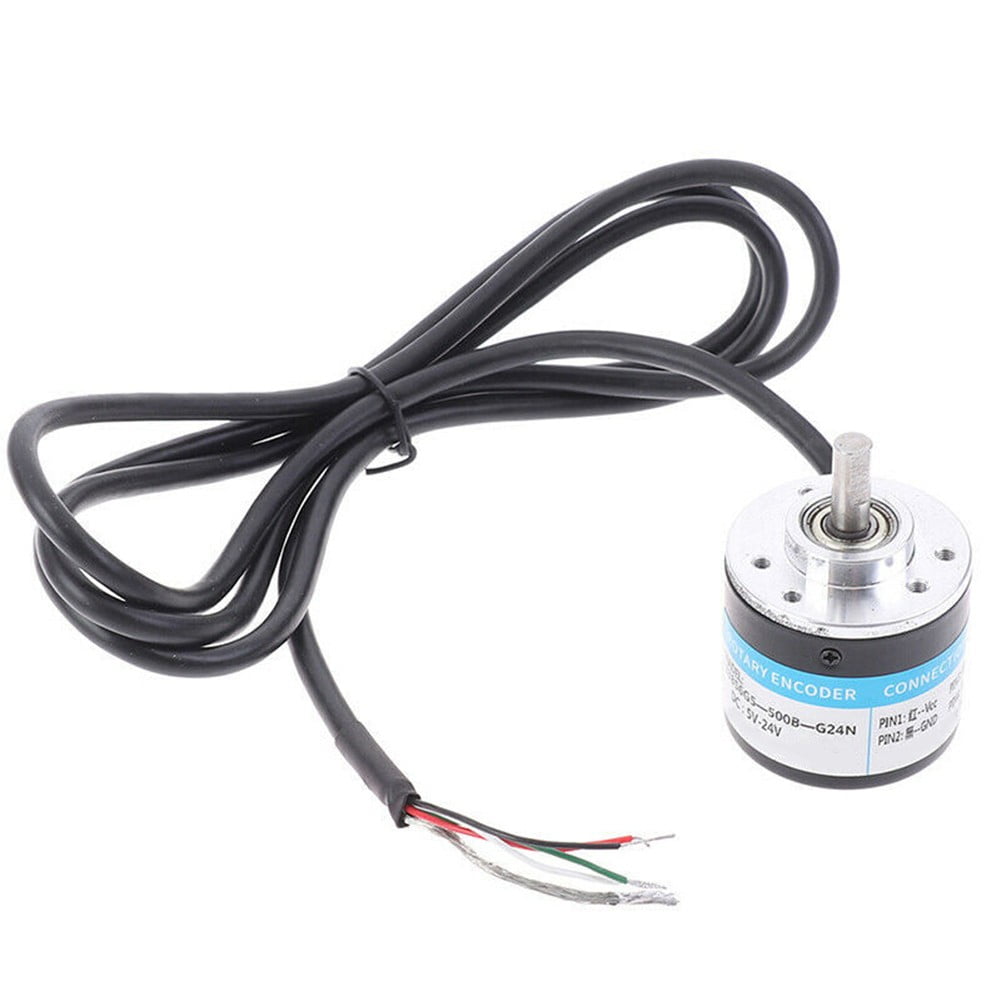 BTOER DC5-24V Incremental Optical Rotary Encoder Solid Shaft 3‑Phase Motion Controls - Walmart.com
