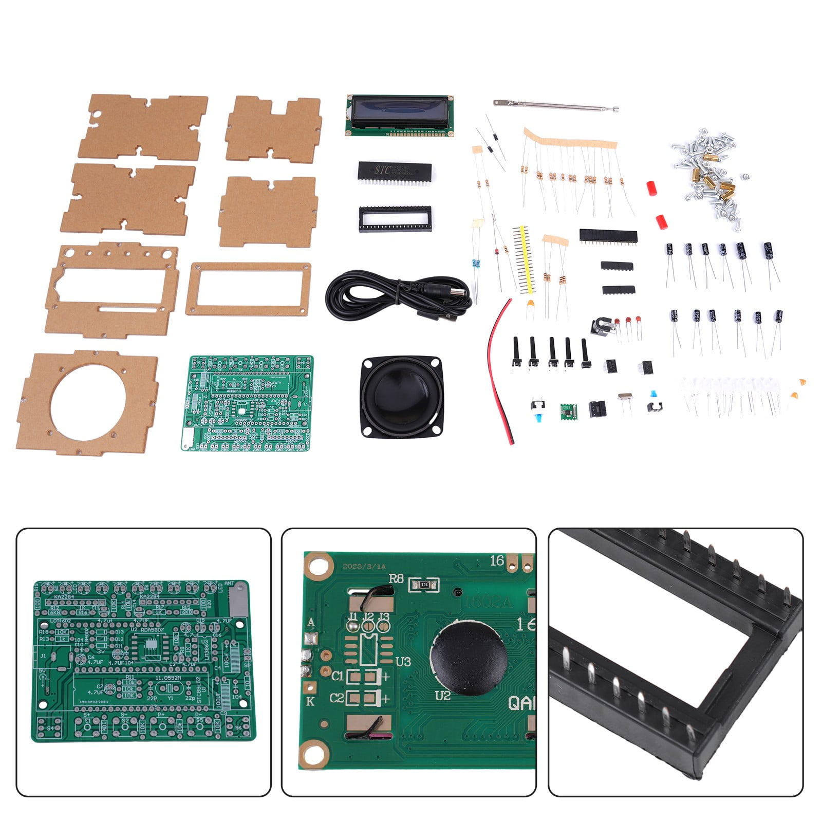 BTOER DIY Electronic Kit FM Radio Receiver Module 51 MCU LCD FM Digital ...