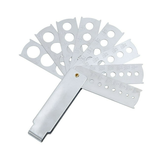 BTOER Diamond Gem Gauge Stone Jewelry Measuring Tool Stainless Steel ...