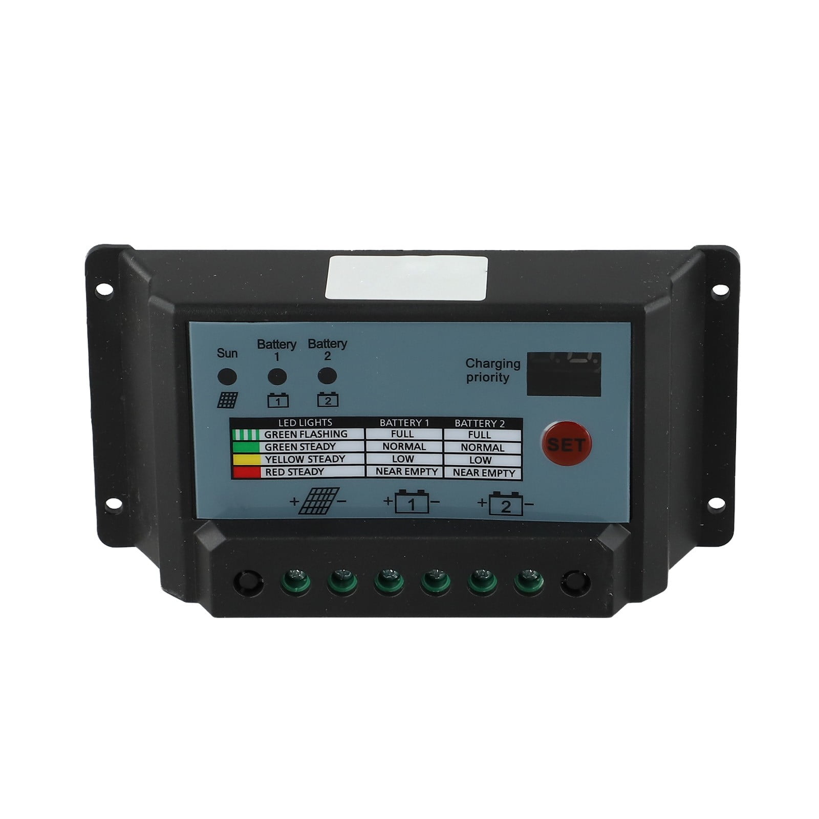 BTOER Dual-Battery Solar Charge Controller 10A /20A /30A for PWM 12V ...