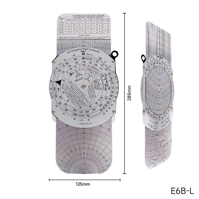 BTOER E6B flight computer aviation plotter circular slide rule for ...