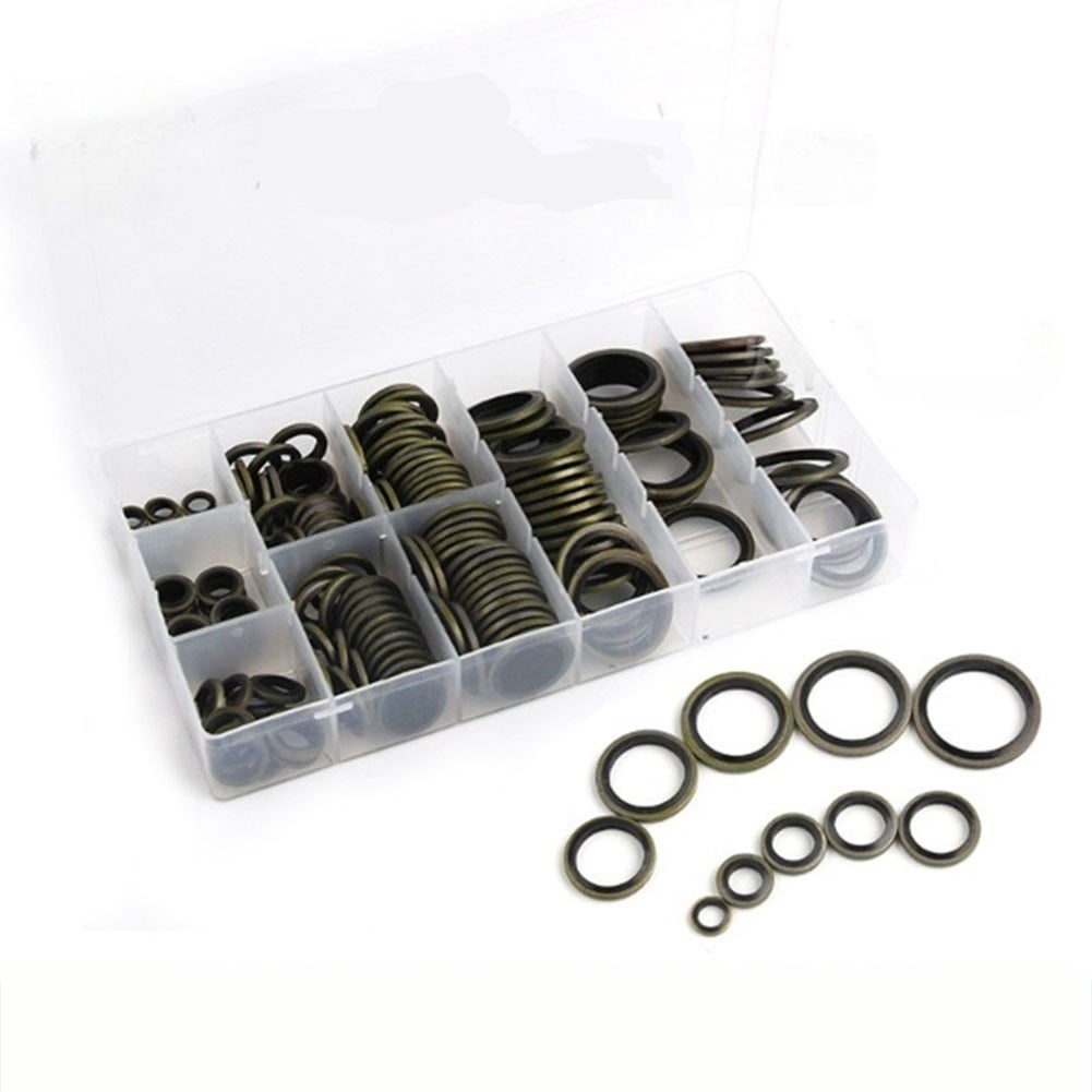 BTOER Efficient Sealing with Metal Rubber Washer Kit 150pcs for M6 For ...