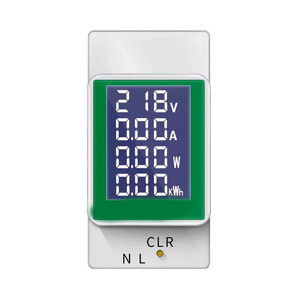 BTOER Electricity Din Rail AC 50V-300V 100A Digital Voltmeter Amp Power ...