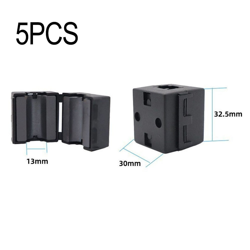 BTOER Ferrite Ring Core Black Clip-On Square Ferrite Core Noise ...