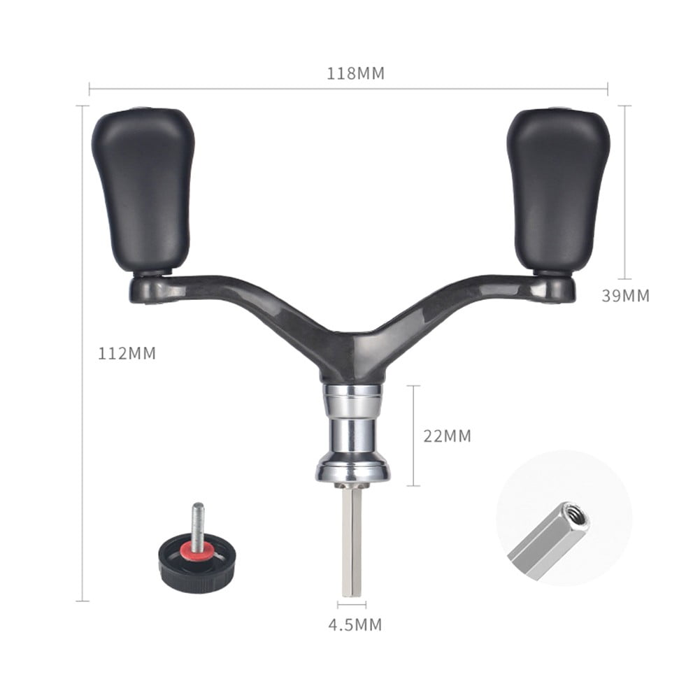 BTOER Fishing Reel Single/Double Rocker Handle Four/six Angle Shaft for ...