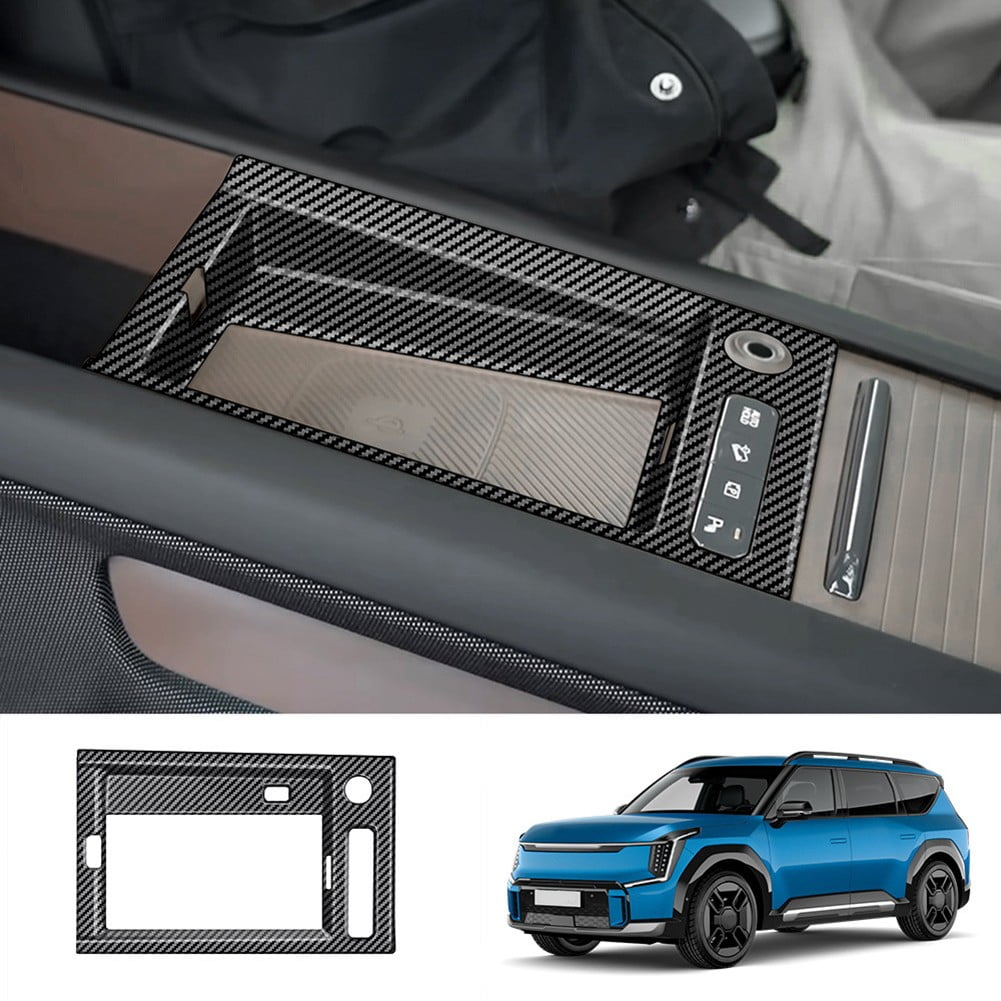 BTOER For KIA EV9 ABS Carbon Fiber Central Control Gearbox Cover Trim ...