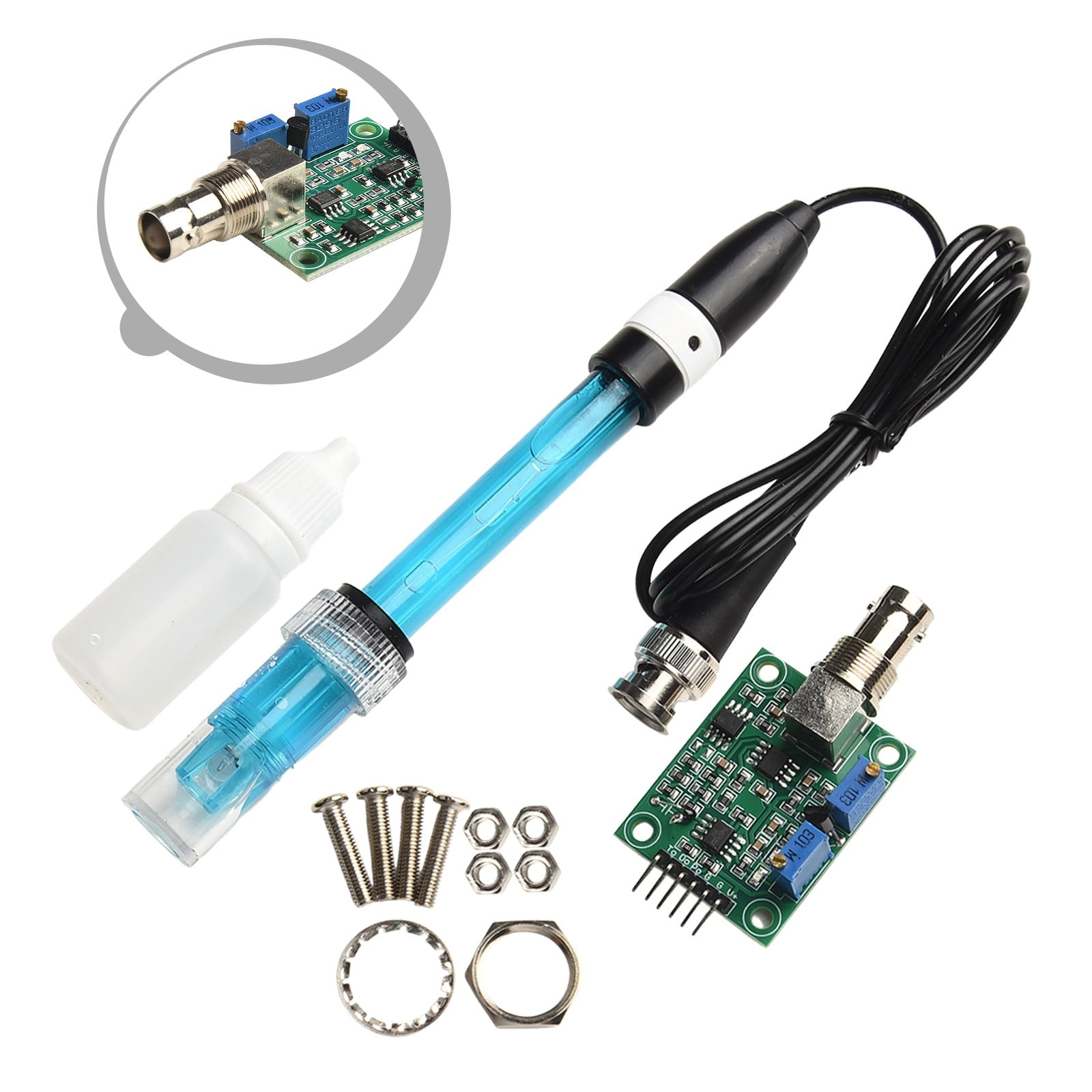 BTOER For PH Module PH Value Detection Sensor Electrode Probe PH ... BTOER For PH Module PH Value Detection Sensor Electrode Probe PH ...