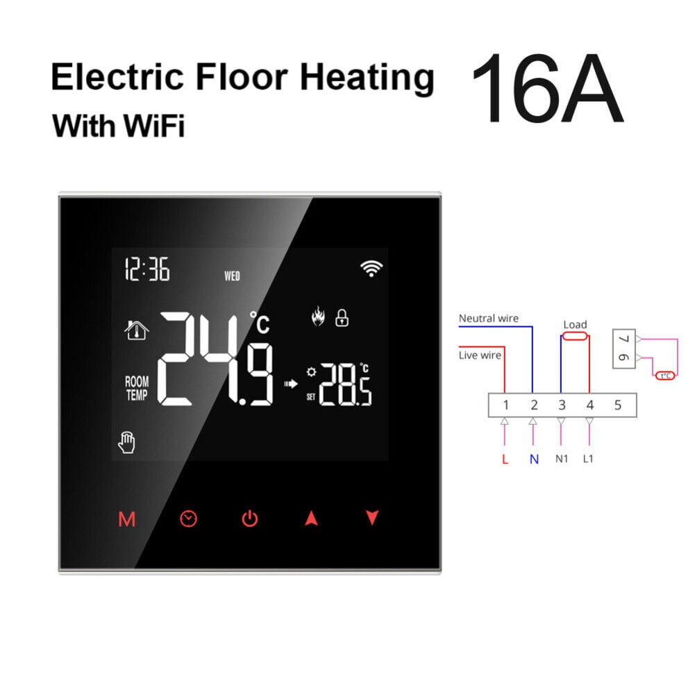 BTOER For Tuya WiFi Smart Thermostat Underfloor Heating Control Systerm ...
