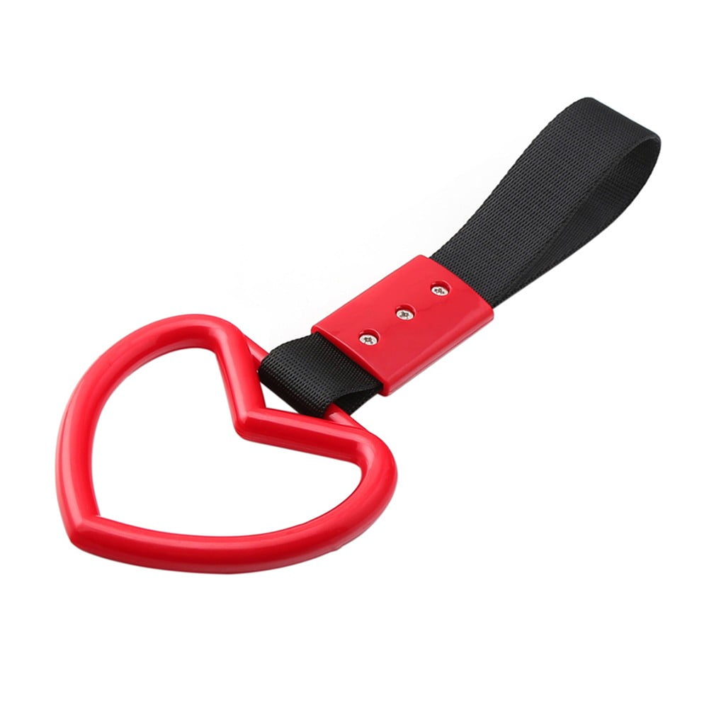 BTOER Heart shaped Car Electrostatic Strap Decorative Hanging Ring Rear ...
