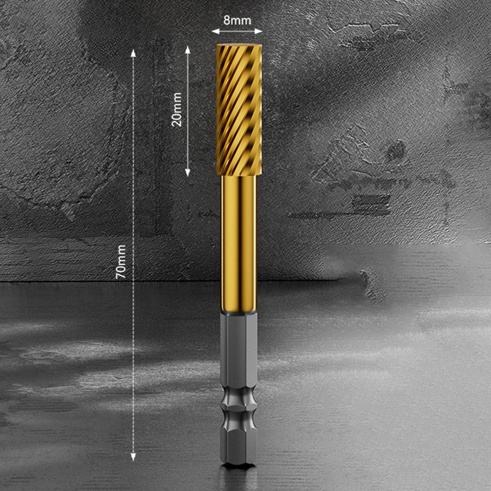 BTOER Hex Shank Titanium-plated Rotary File Reaming Drill Bit Grinding ...