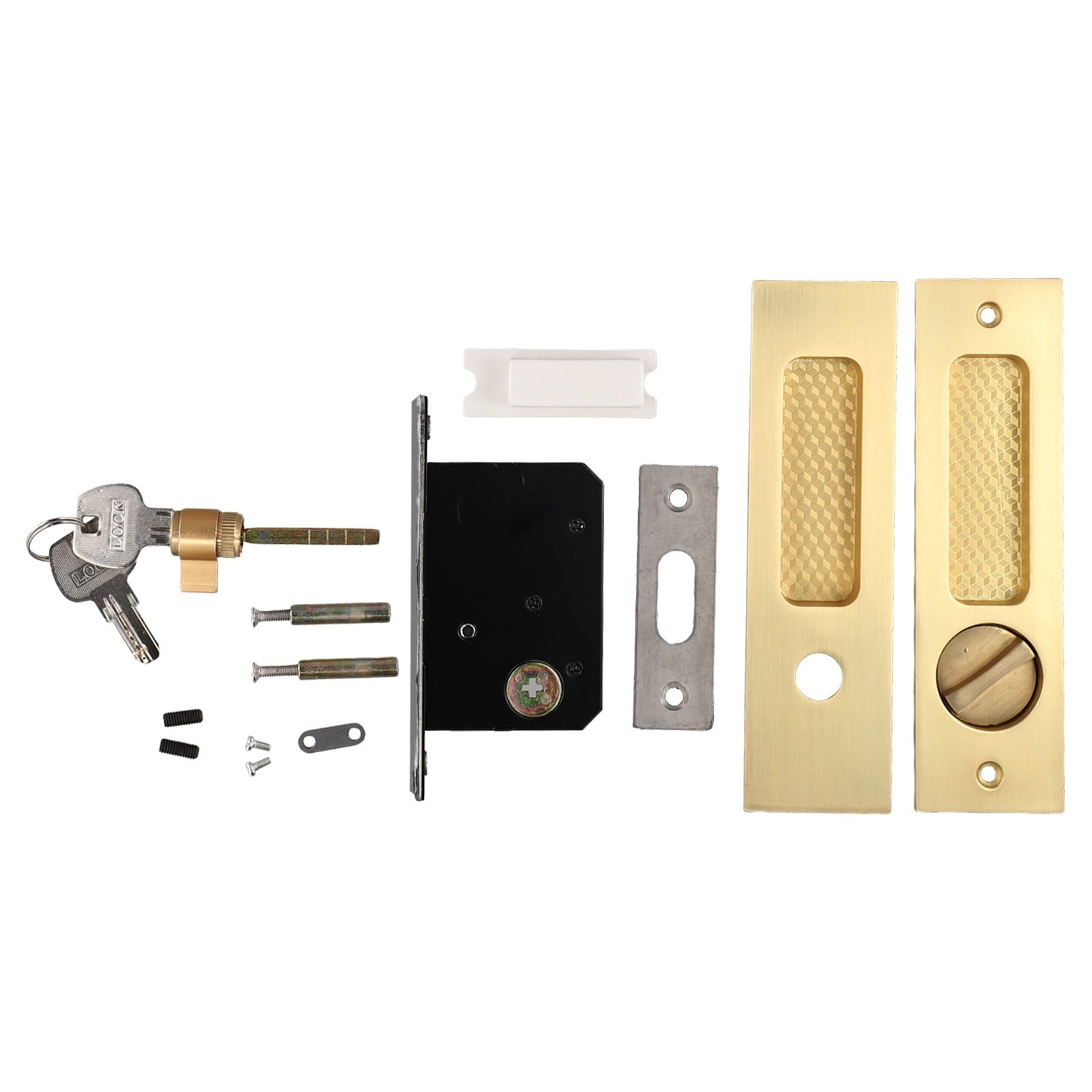 BTOER Invisible Door Lock Balcony Wooden Sliding Door Lock With Key ...