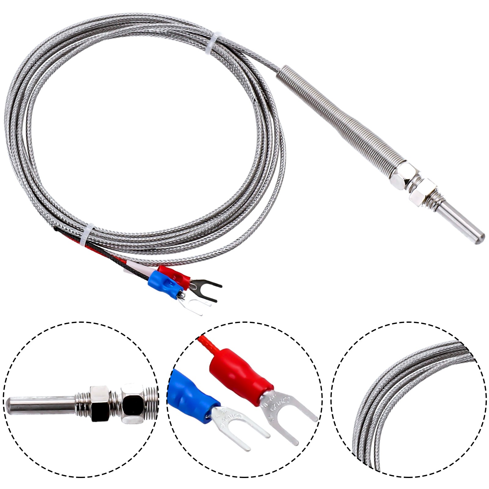 BTOER K-Type Thermocouple Probe Temperature Sensor Controller Sensor ...