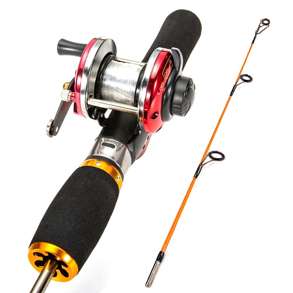 BTOER Kids Fishing Pole 52cm Ice Fishing Rod Two Sections Shrimp ...