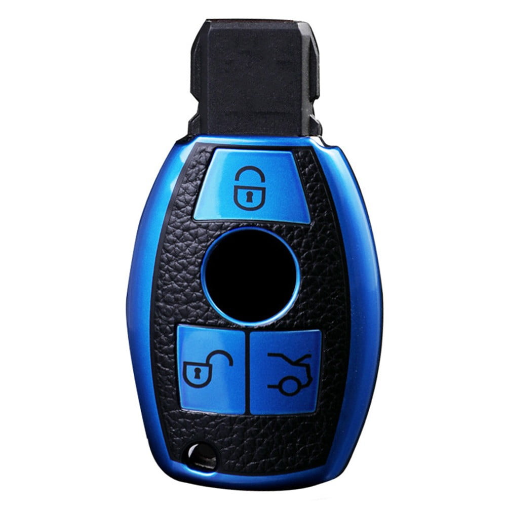 BTOER Leather for TPU Car Key Fob Case Cover For Mercedes For Benz E C ...
