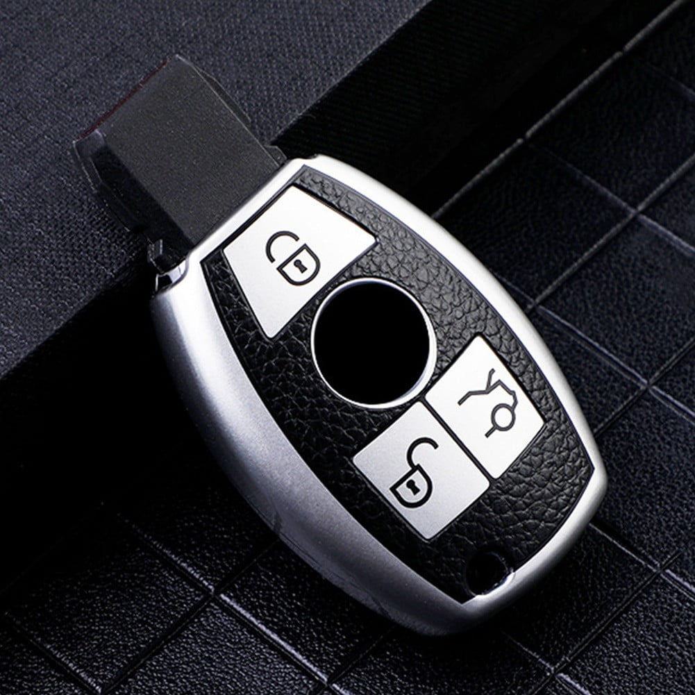 BTOER Leather for TPU Car Key Fob Case Cover For Mercedes For Benz E C ...