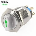 BTOER Long lasting 3 Position Selector Switch Stainless Steel 19mm ...