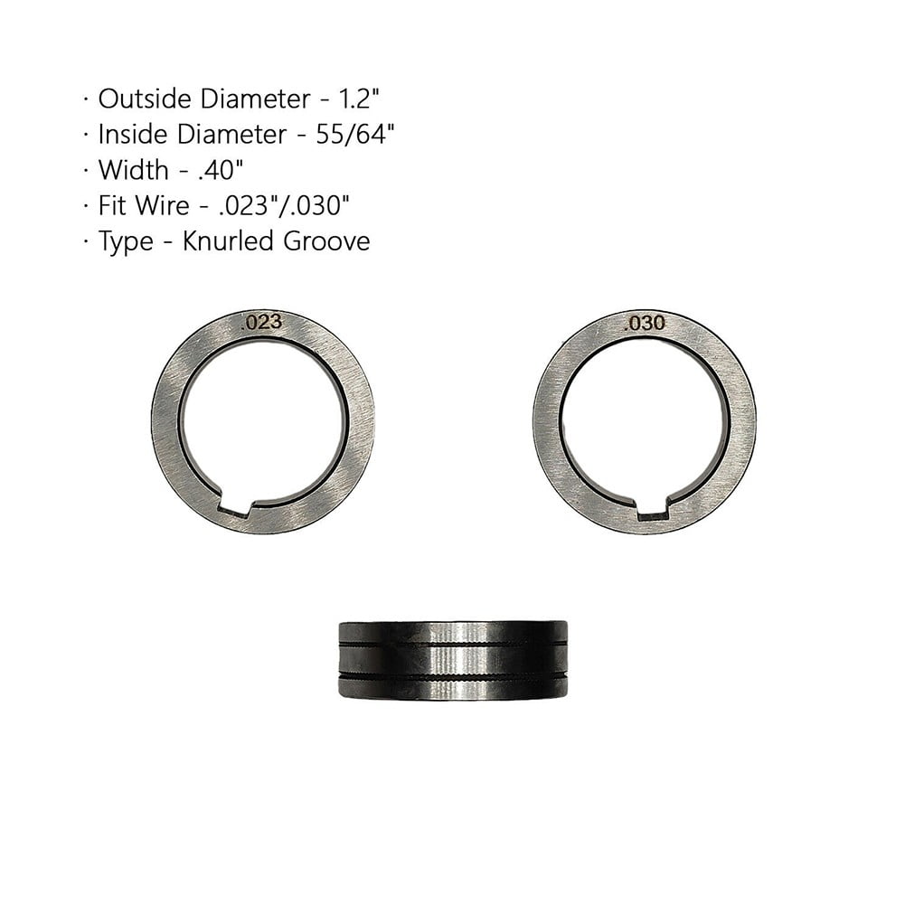 BTOER MIG Welding Wire Feeding Roll V U Knurl Groove Drive Roll .023 ...