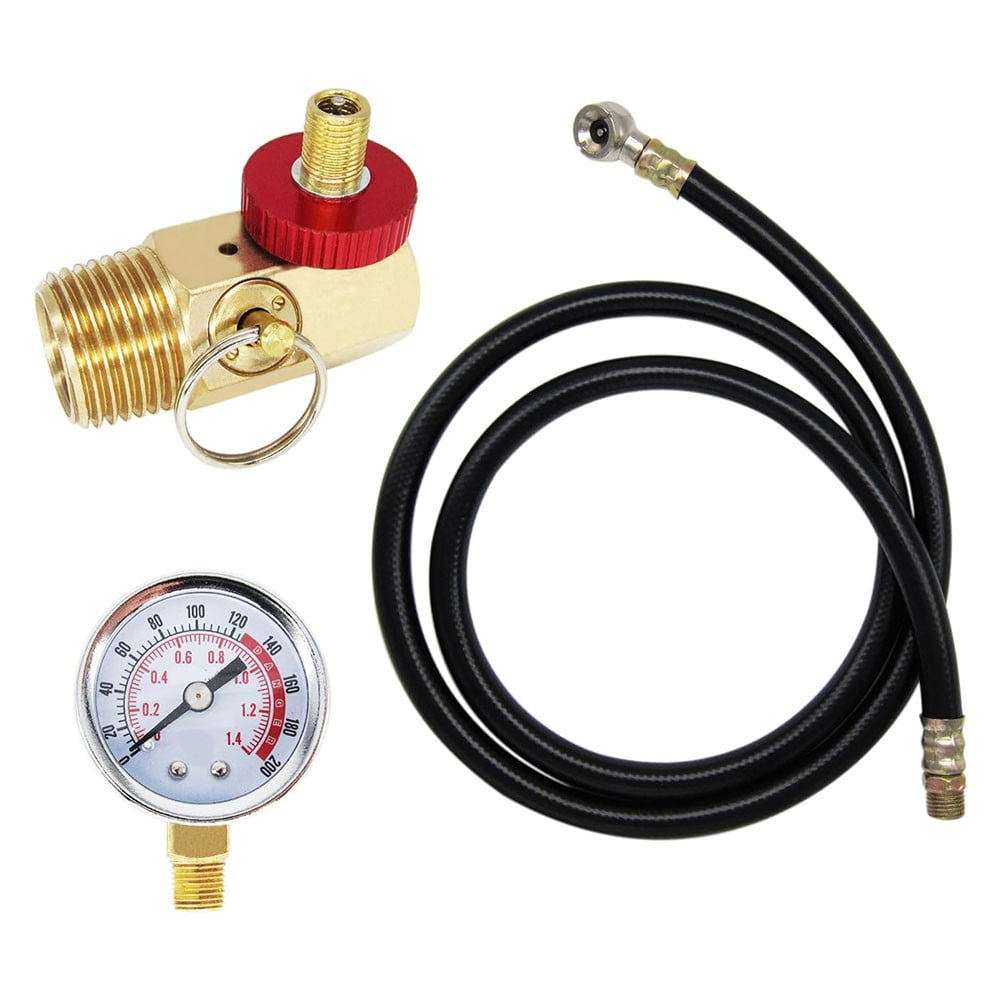 BTOER Manifold with Pressure Gauge Relief Valve and Air Tank Hose Air ...