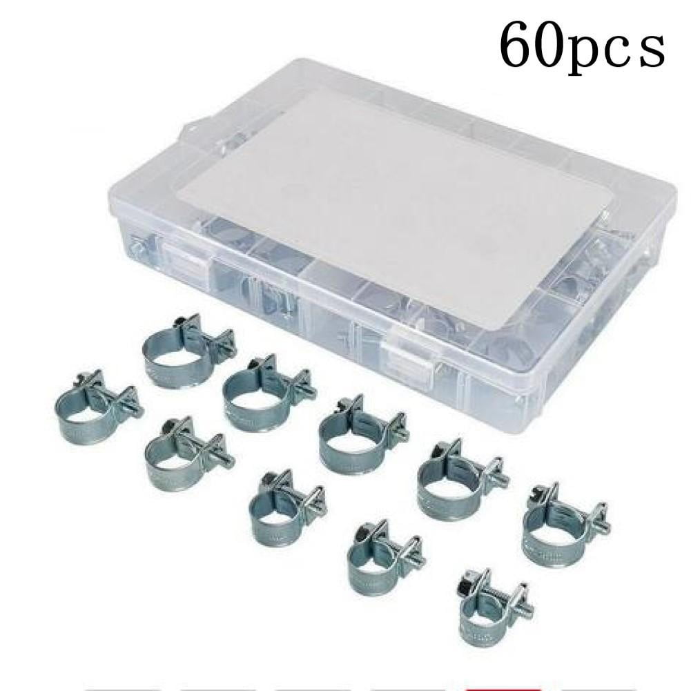 BTOER Mini Hose Clips Nut and Bolt Fuel Line Clamps Petrol Pipe Diesel ...