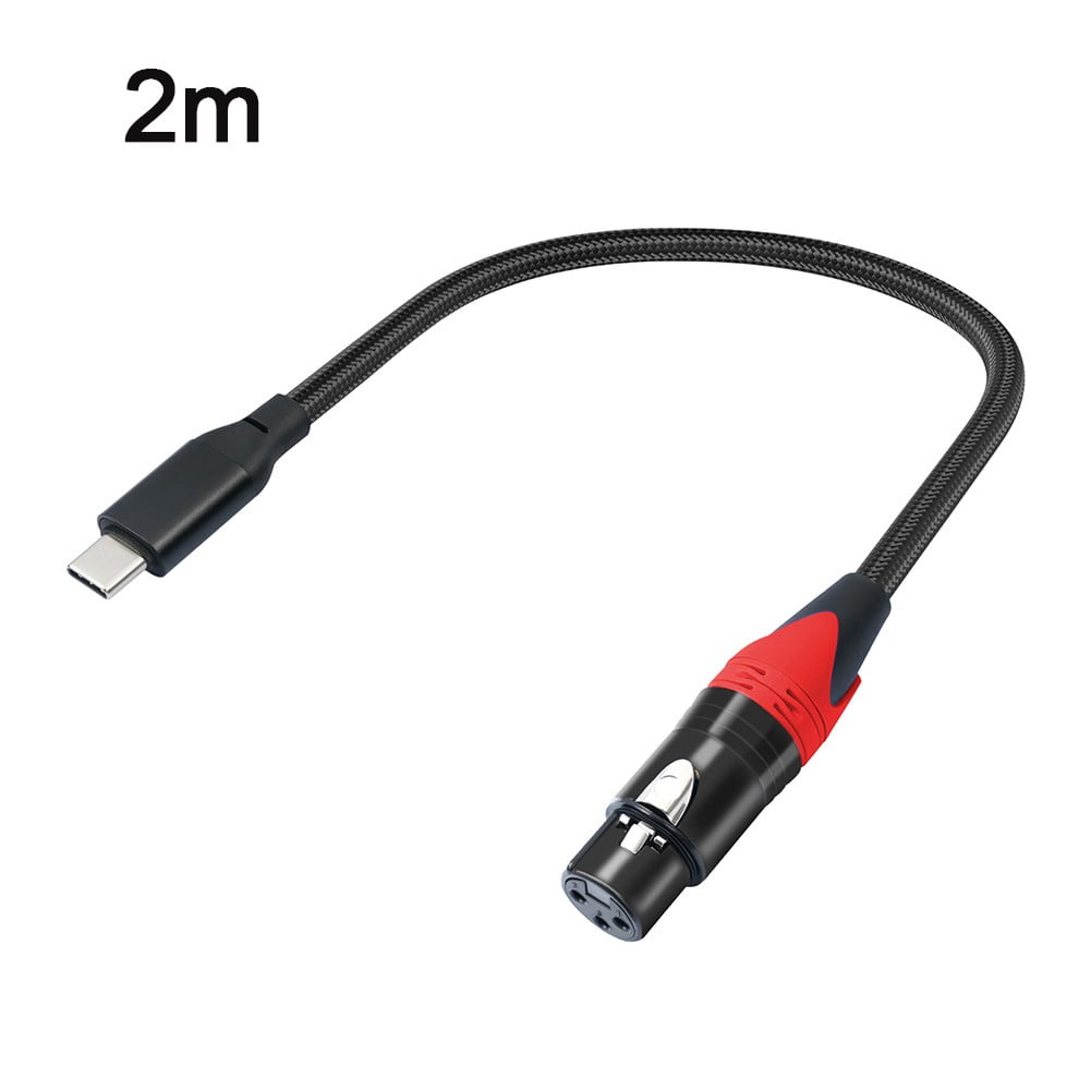 BTOER Mobile Microphone Recording Cable USB C Mic Link Converter Cable ...