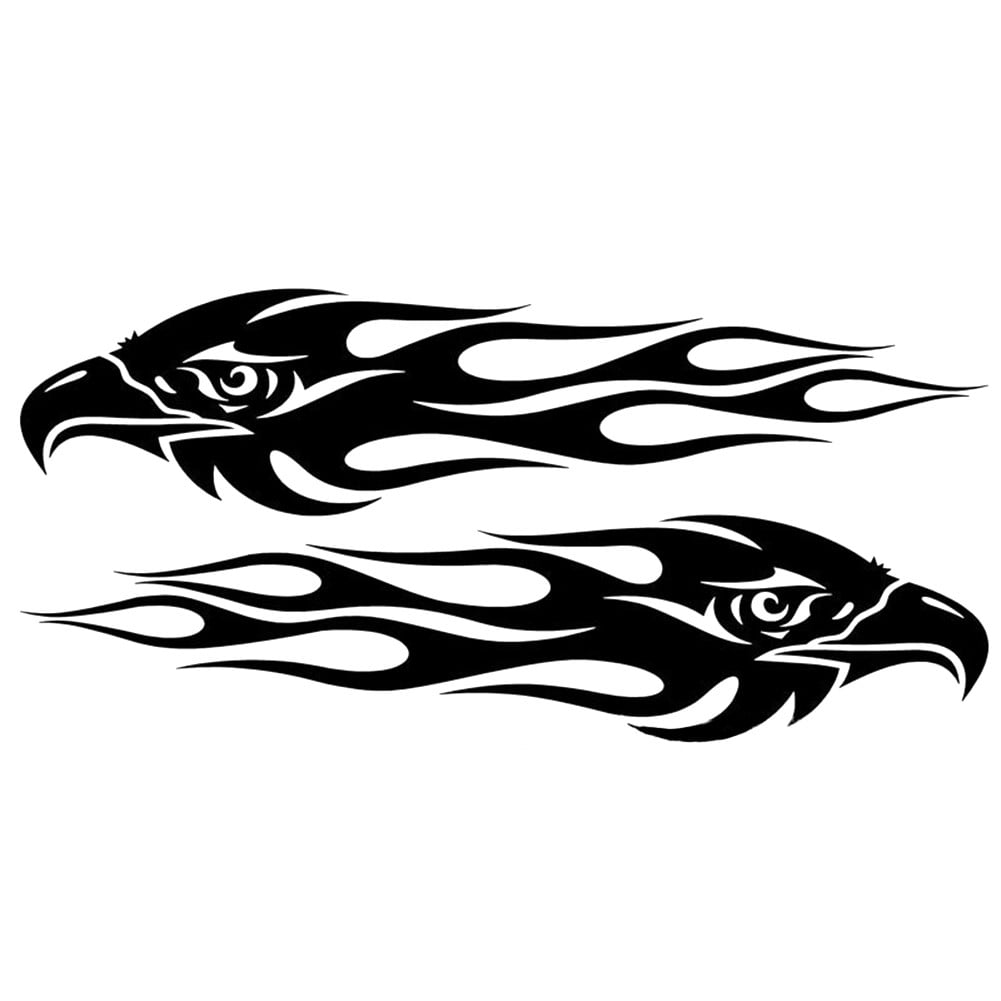 BTOER Motorcycle for Eagle Decal Motorcycle Decals Flame for Eagle ...