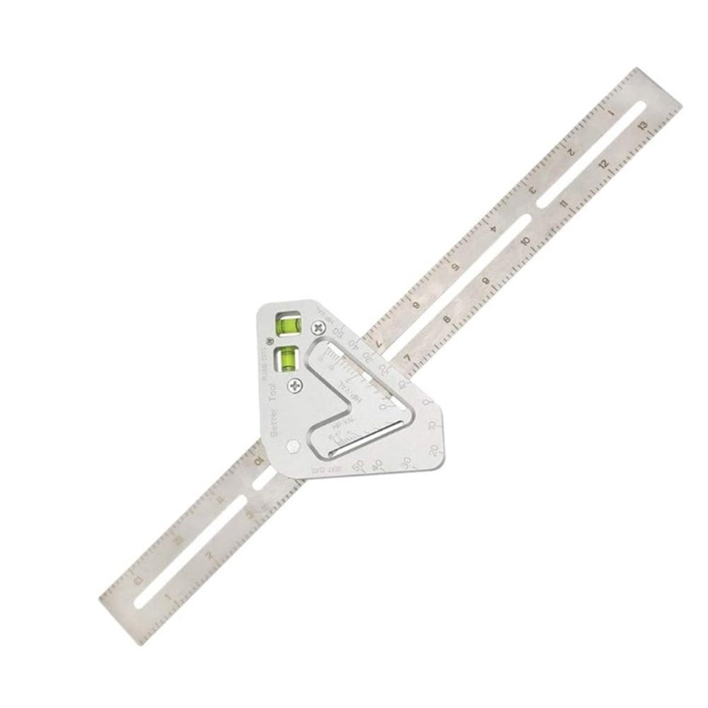 BTOER Multi-functional Triangle Angle Ruler Level Protractor stainless ...