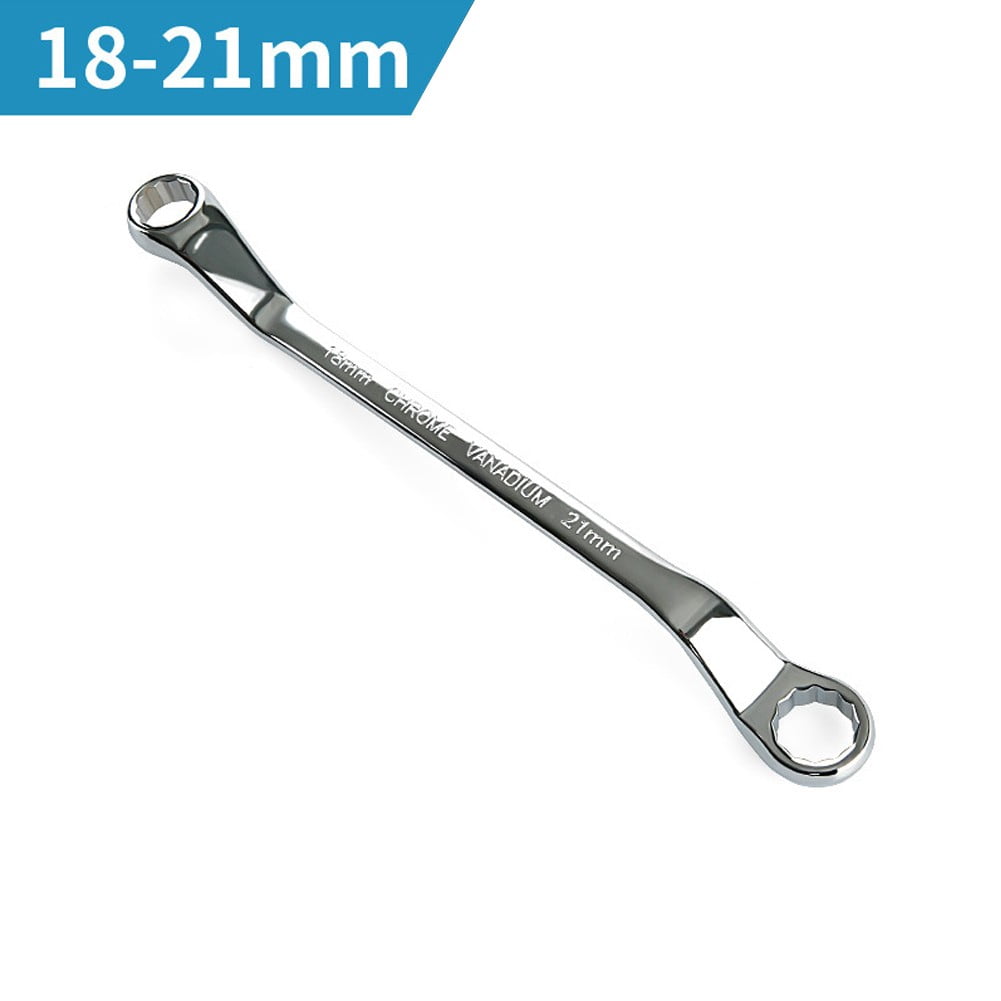 BTOER Offset Box End Wrench Spanners Carbon Steel Metric 45-Degree Long ...