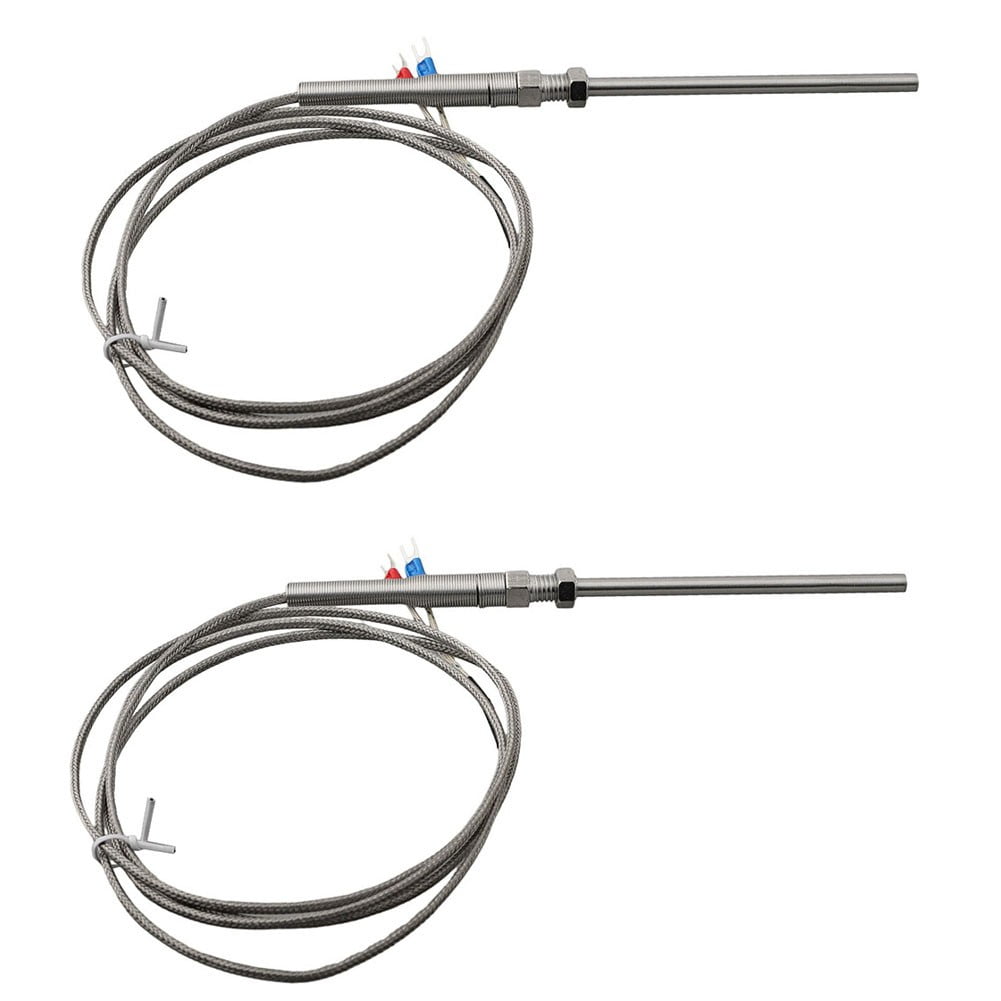 BTOER PT100 Temperature Sensor Probe - 2-Wire Digital Stainless Steel 1 ...