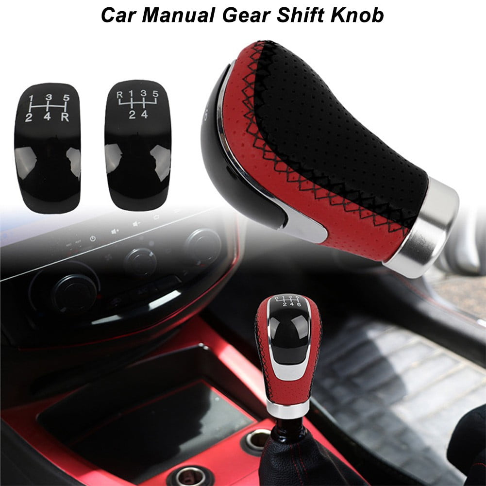 BTOER PU Leather Gear Lever Wave Head 3 Gear Hand Ball Gear Handle ...