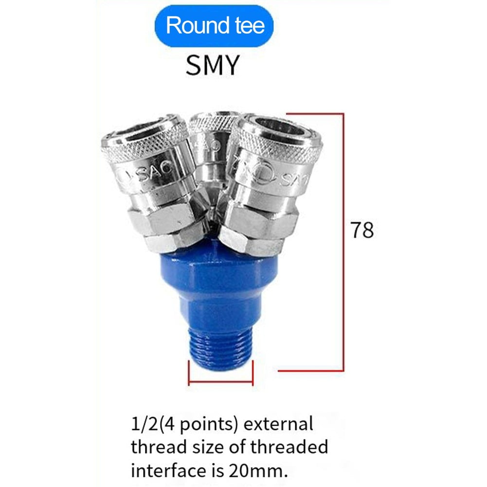 BTOER Pneumatic C-type 2/3-way quick connector air compressor air pump ...