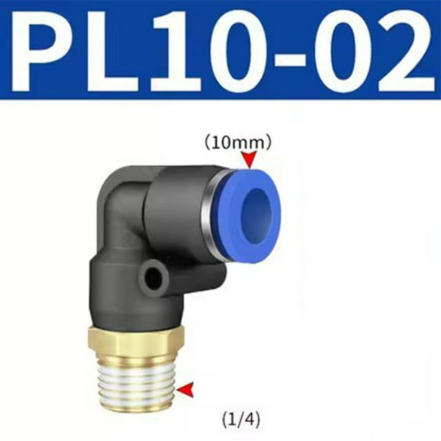 BTOER Pneumatic Elbow Quick Connector Air Fittings Thread Elbow Adapter ...