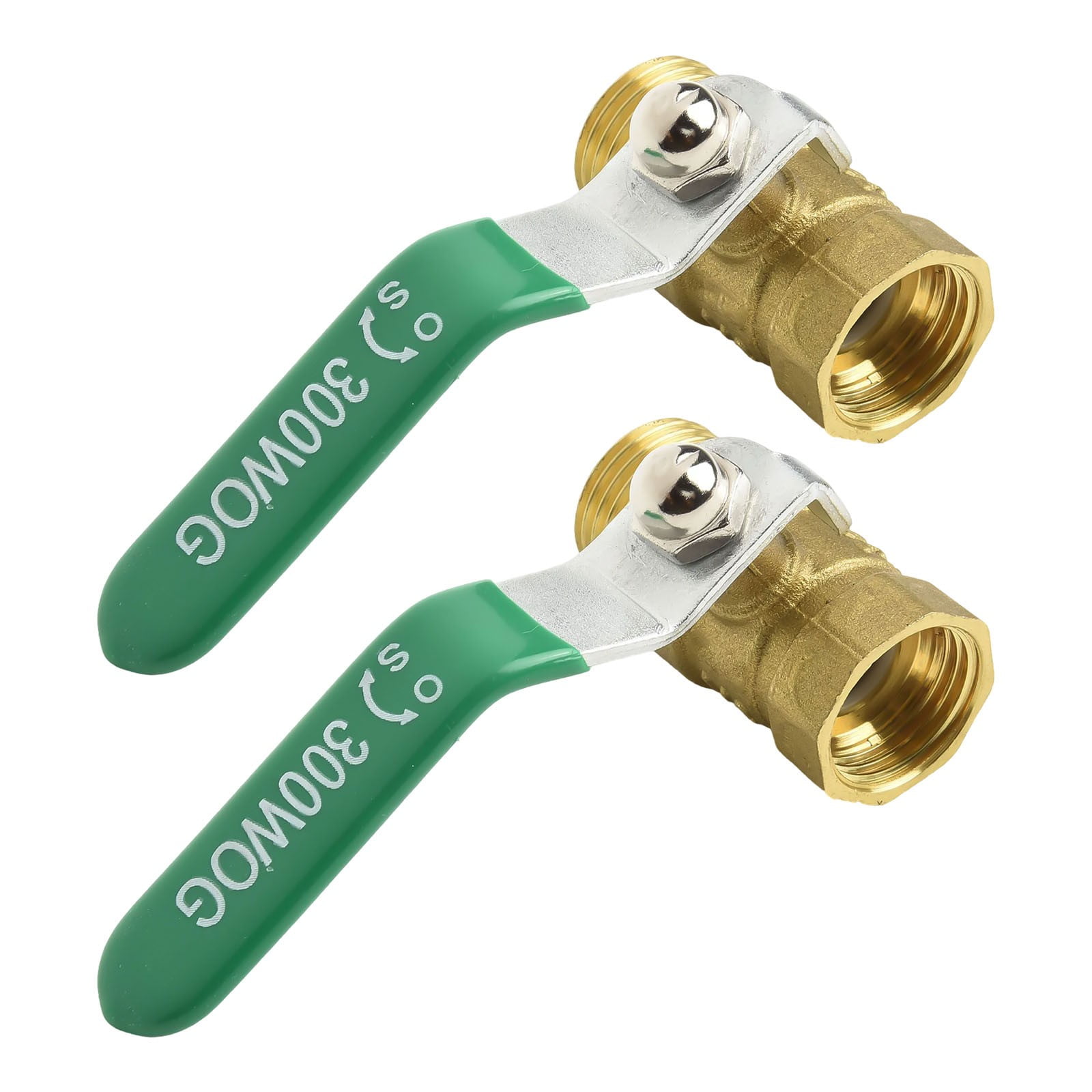 BTOER Port Brass Ball Valve, with Full Flow Port, Female NPT to Male ...