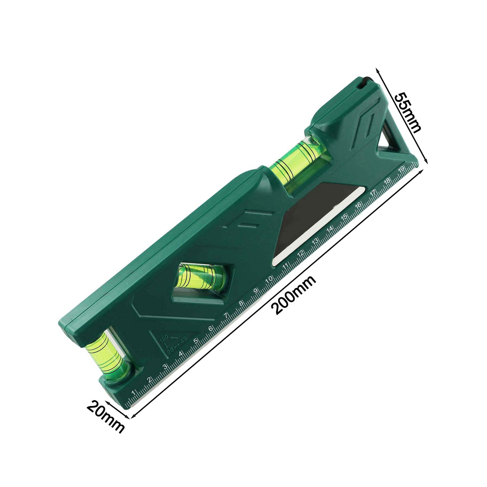 BTOER Portable Magnetic Pocket Level Gauge Mini Protractor with Metric ...