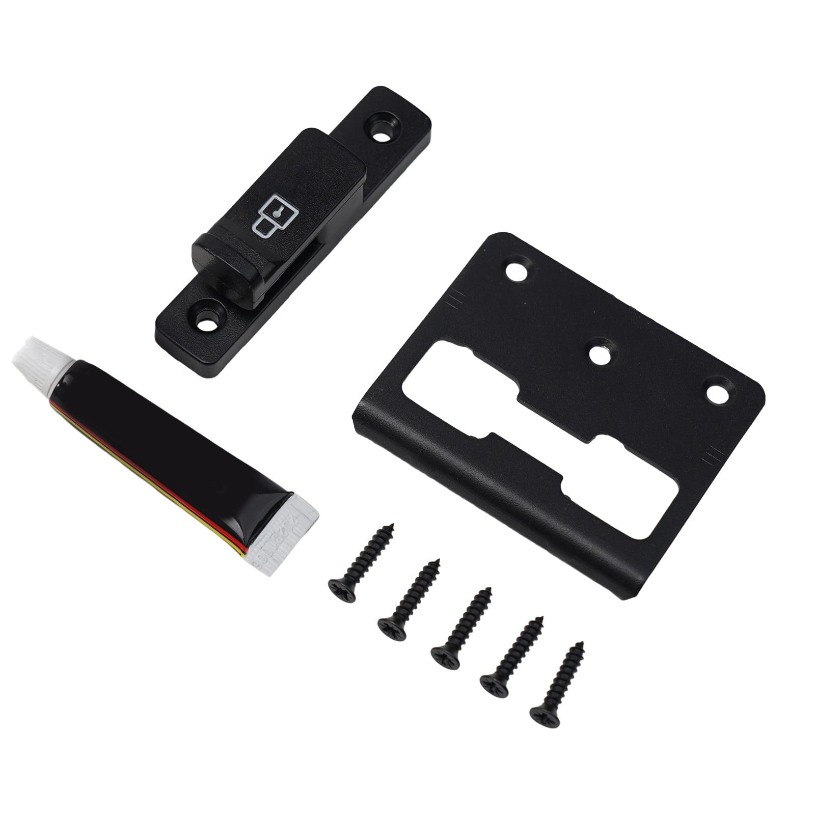 BTOER Punch Black Luminous Barn Door Latch Lock for Locking Sliding 90 ...