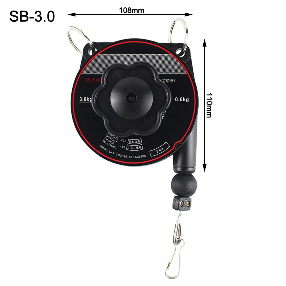 BTOER Retractable spring balancer accessory with hook and wire rope ...