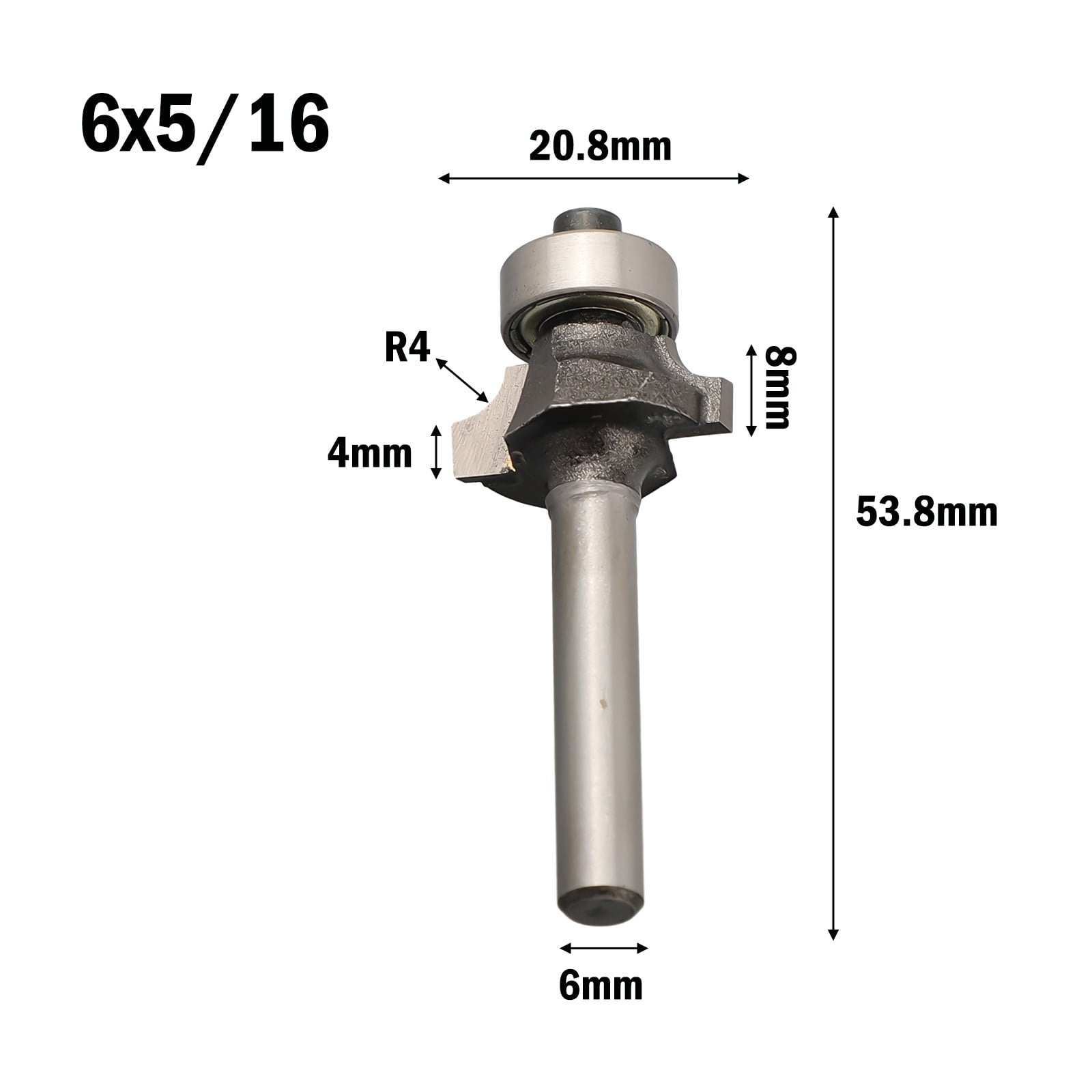 BTOER Router Bit 6mm Shank Corner Round Over Router Bit With ...
