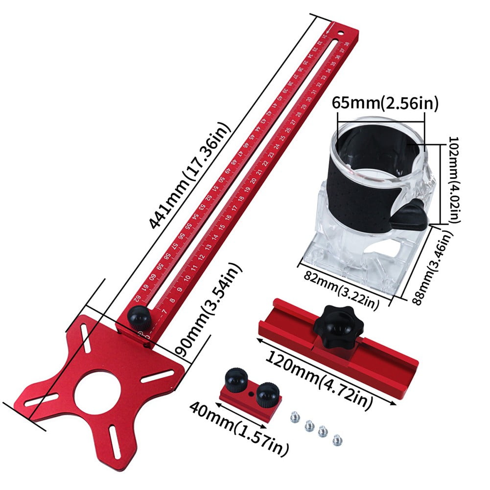 BTOER Router Milling Groove Bracket Woodworking Cabinet Jig Router ...