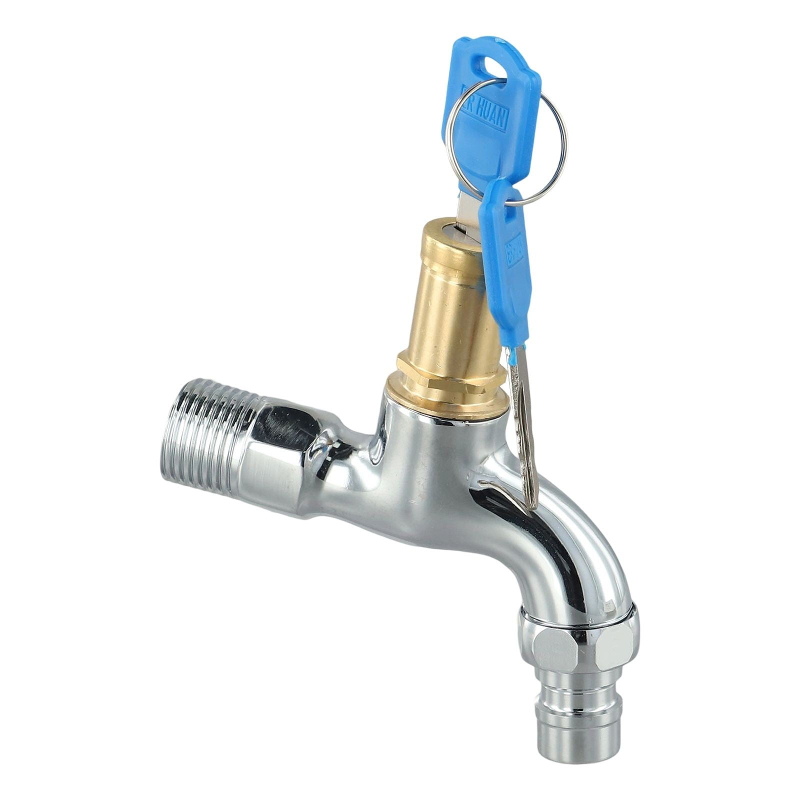 BTOER Sink Tap Anti-Theft Washing Machine Faucet with Keys 1/2 inch ...