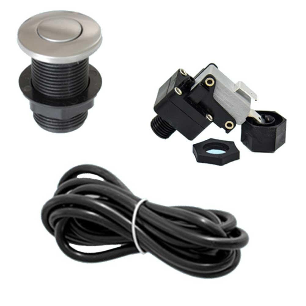 BTOER Sink Top Push Button with Air Hose Replacement Air Switch Button ...